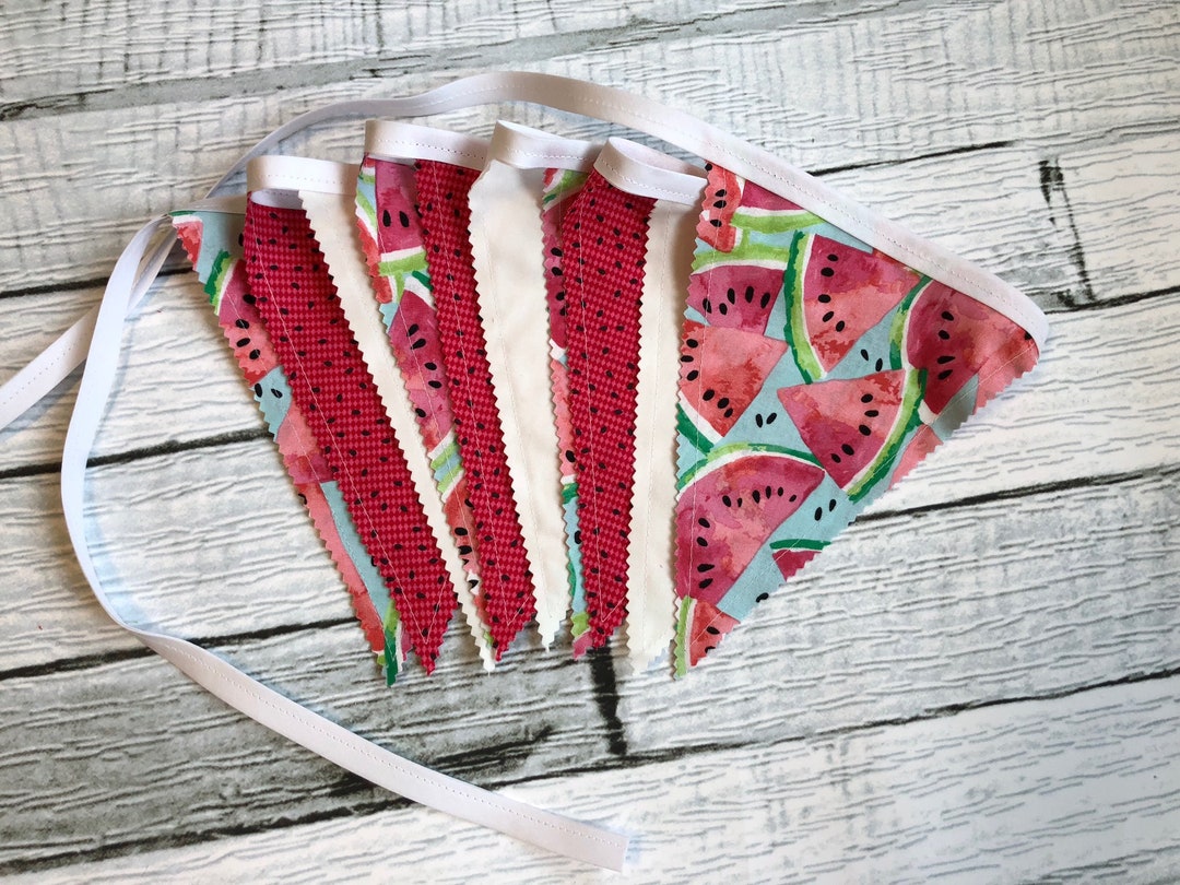 WATERMELON SUMMER Decor Bunting Banner Garland,photo Prop Backdrop,flag ...