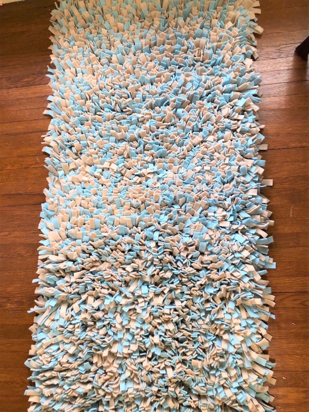 RAG RUG Light Blue and Camel,tan,nursery Rug,newborn Rug,baby Shower ...