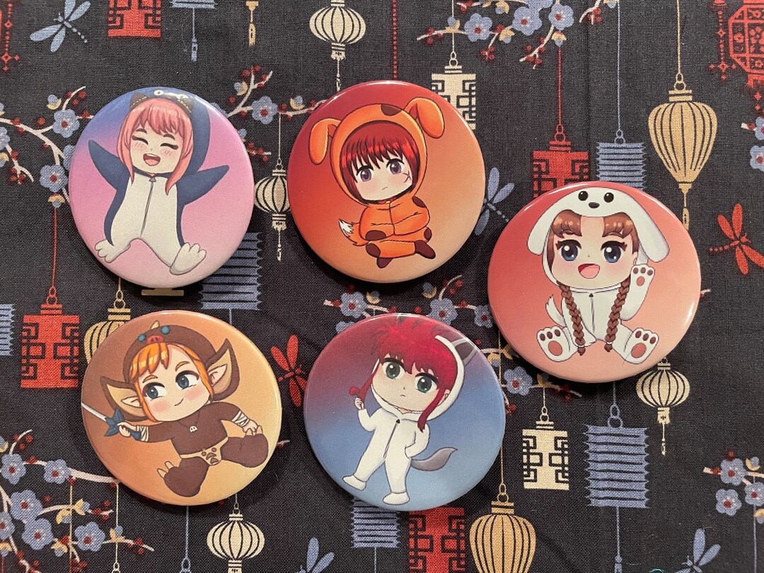 NEW Anime/gaming Kigurumi Character Buttons 2.25 /prints 4x6 - Etsy