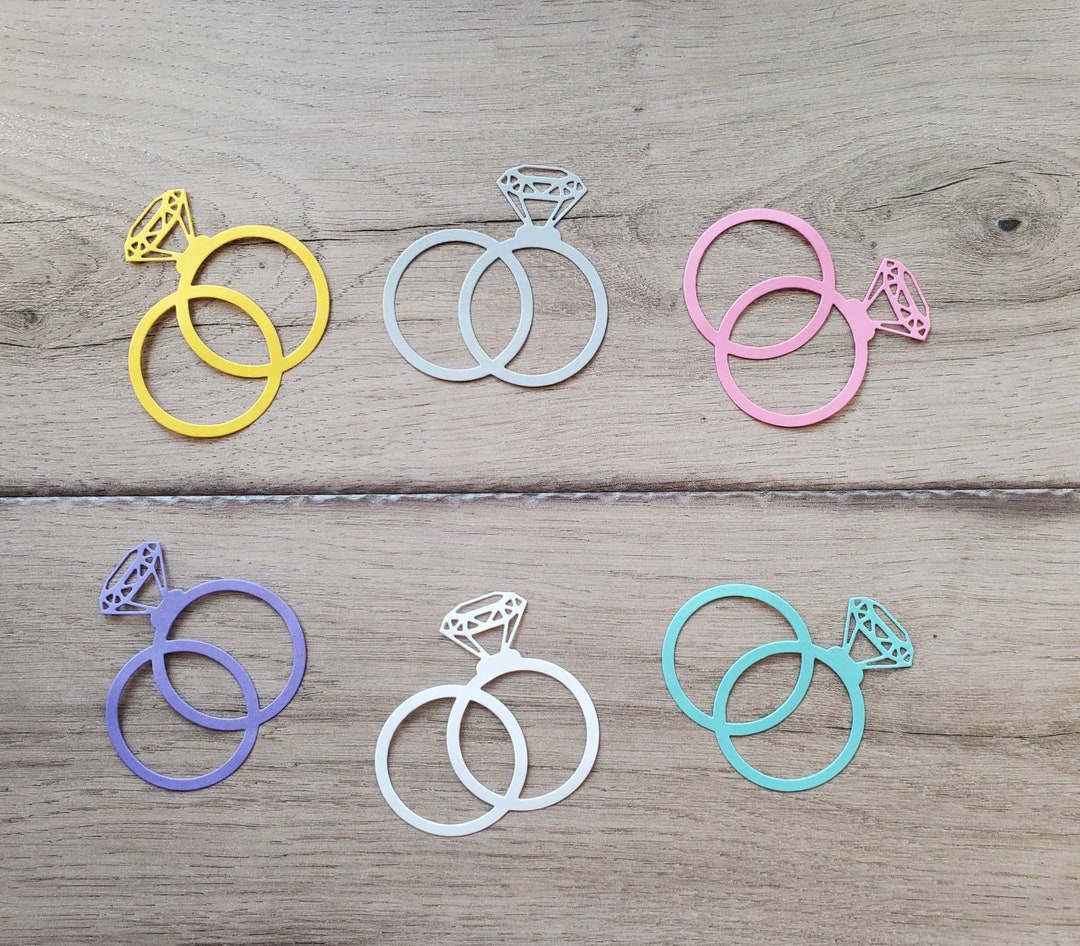 100 Diamond Rings Confetti/cute Die Cuts/bridal - Etsy