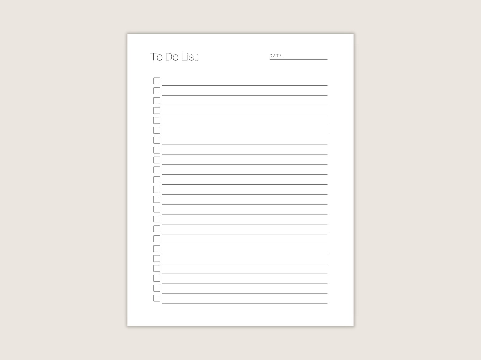 Simple To-do List Printable | Minimal to Do List | Printable Planner ...