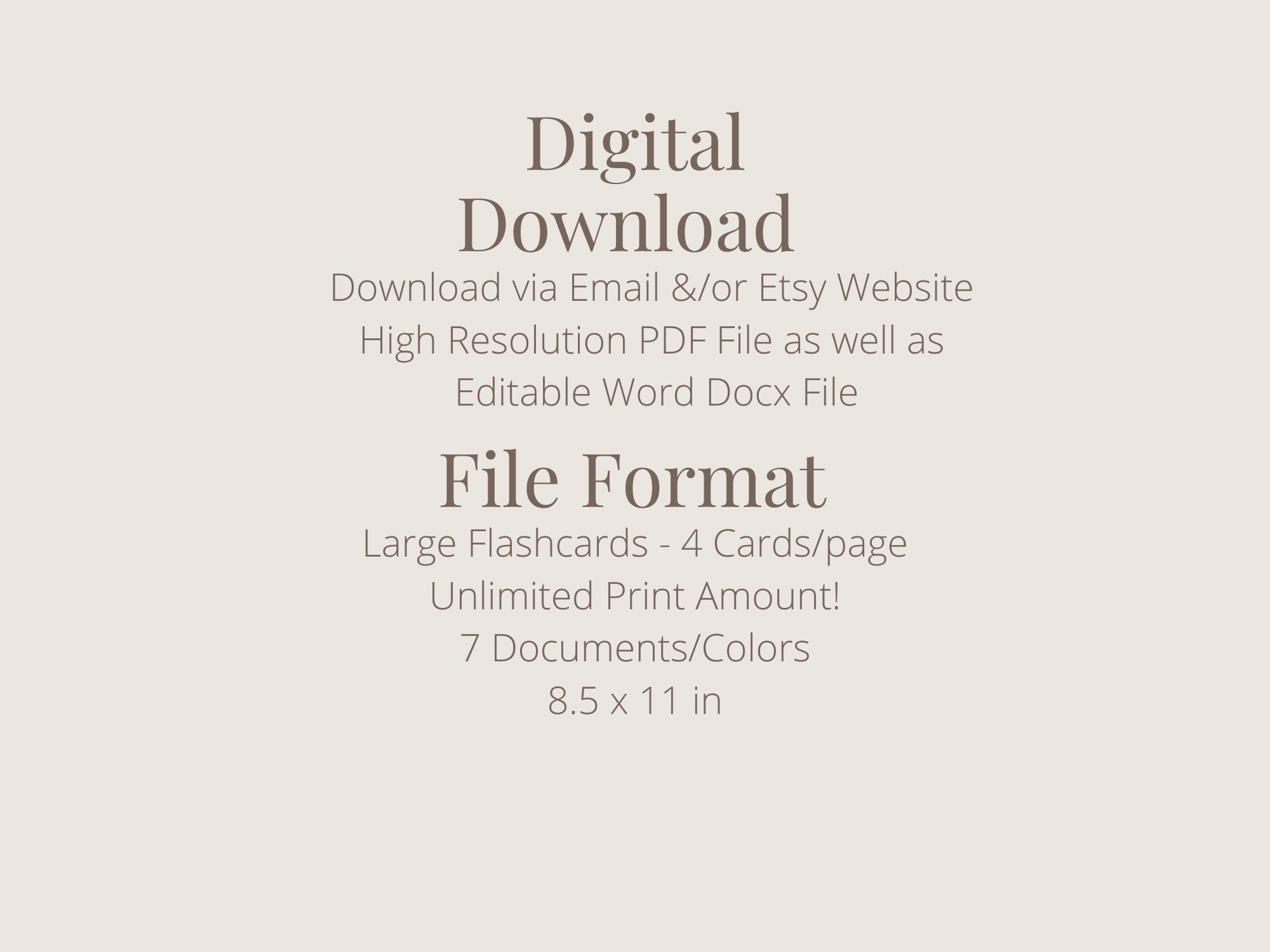 Printable Flashcards | Editable Flashcards | 4 Blank Flashcards per ...