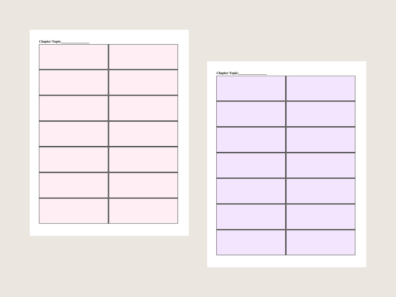 Printable Flash Cards | Editable Flash Cards | 7 Blank Flashcards per ...