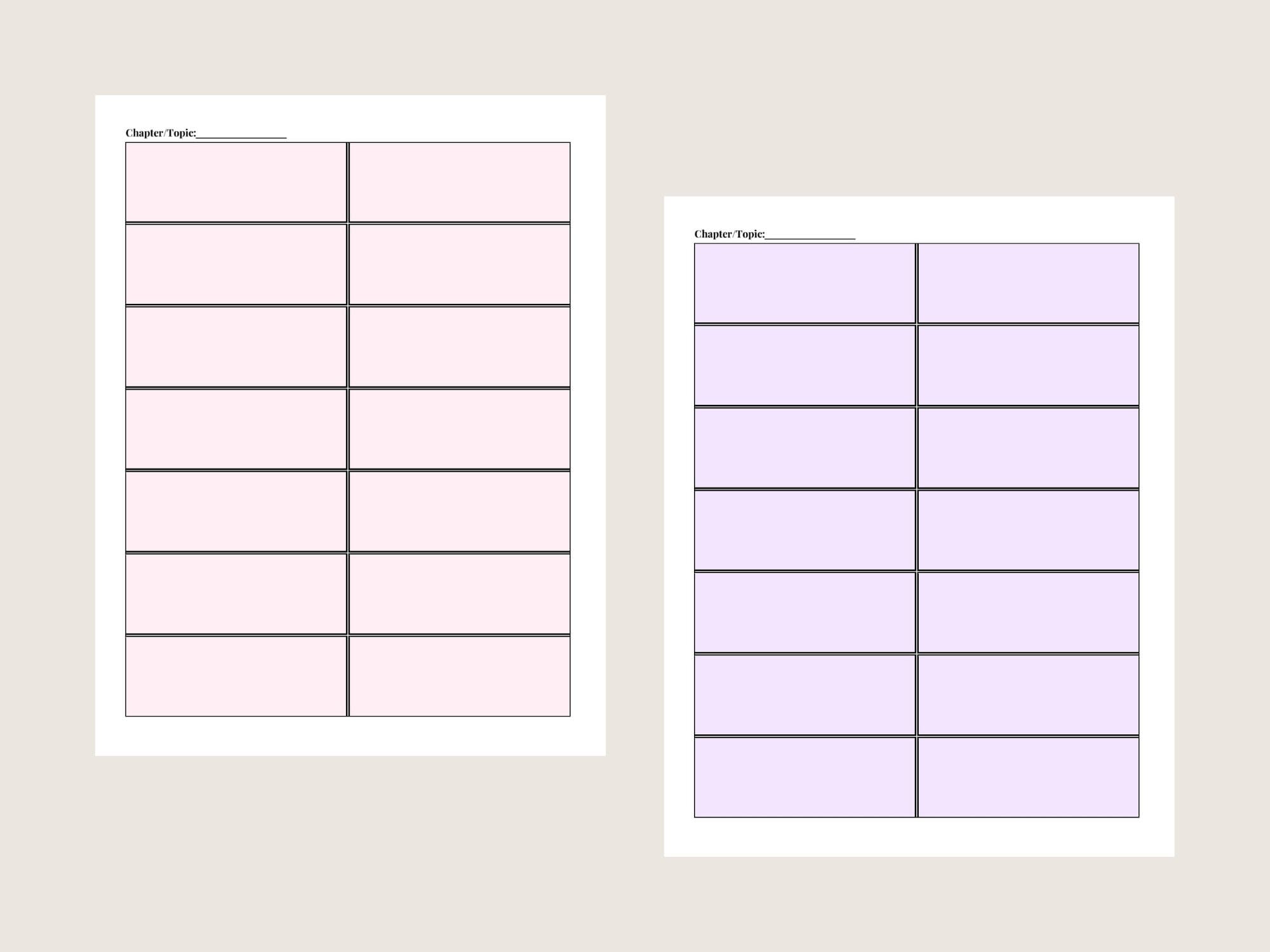 Printable Flash Cards | Editable Flash Cards | 7 Blank Flashcards per ...