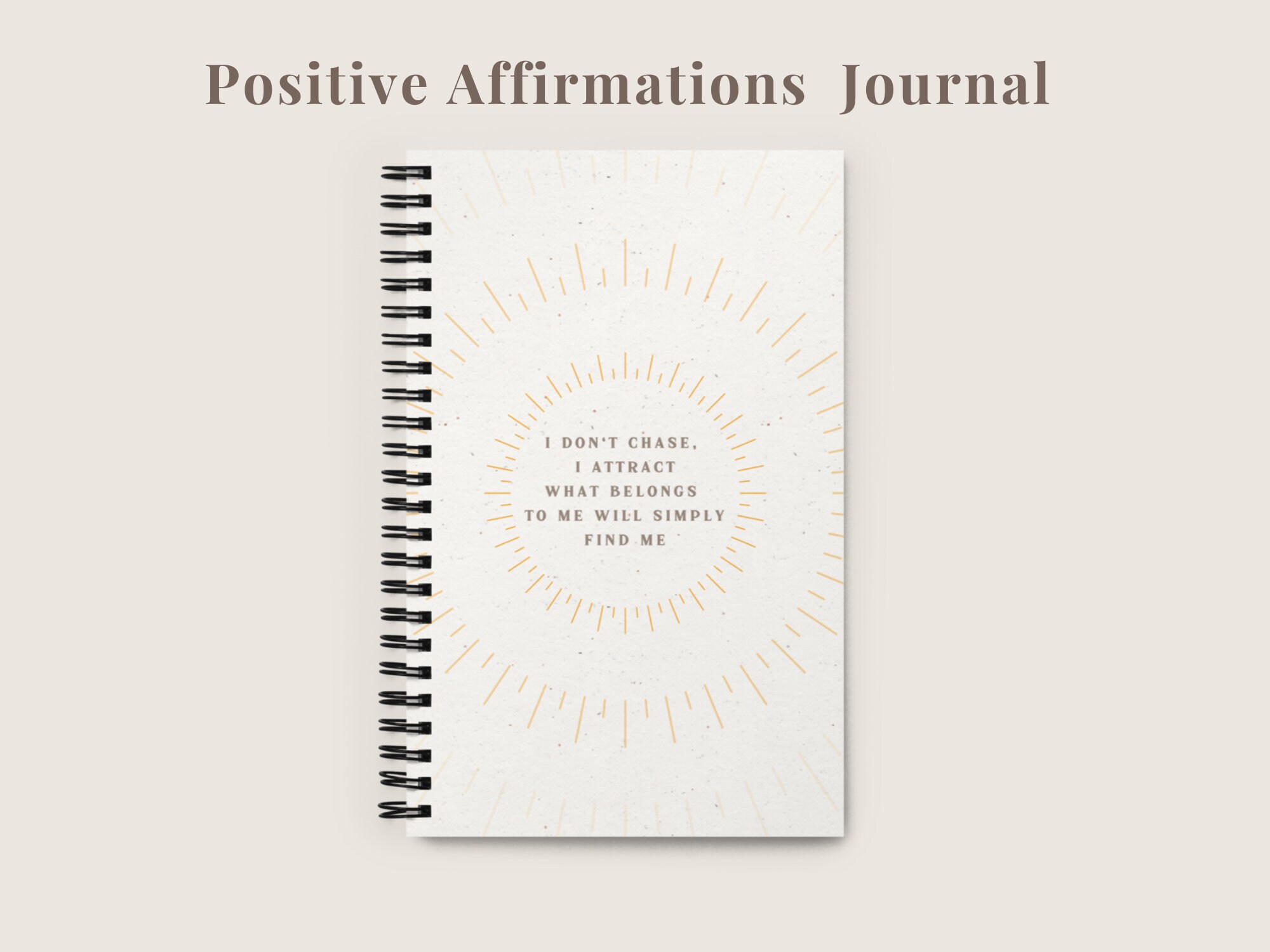 Positive Affirmations Bullet Journal Notebook | I Don't Chase I Attract ...