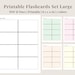 Printable Flashcards | Editable Flashcards | 4 Blank Flashcards per ...
