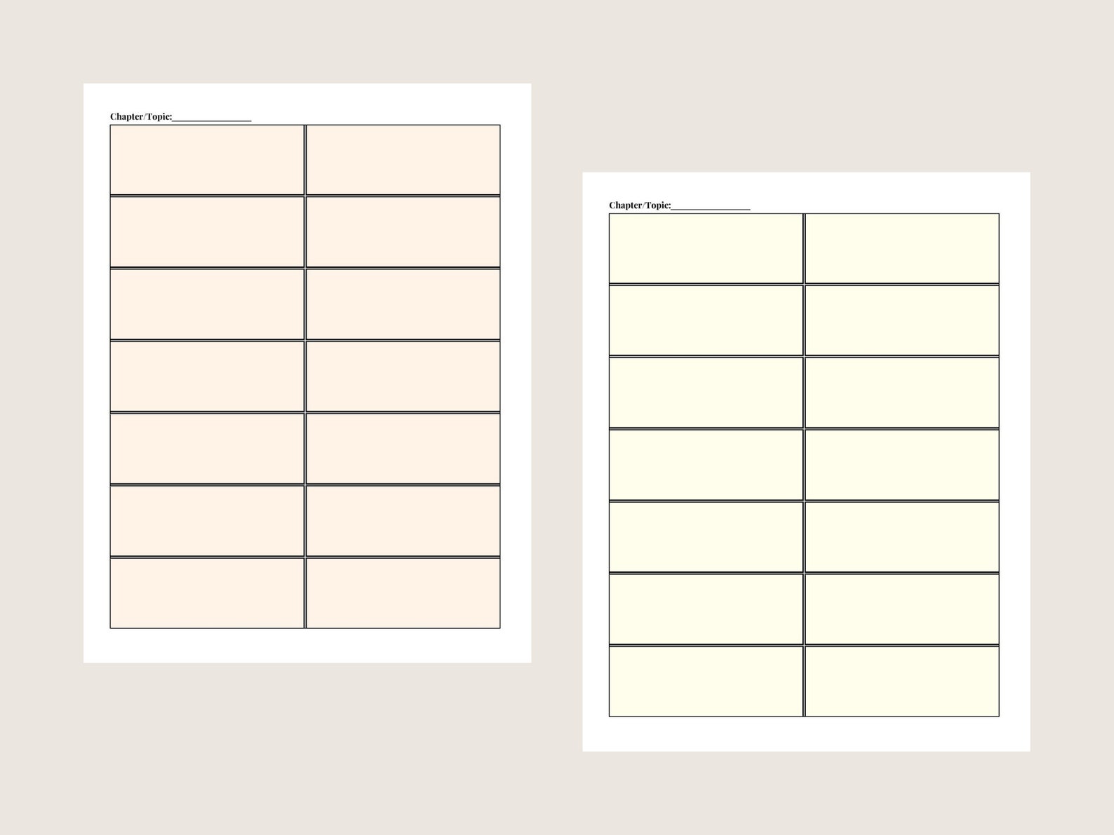 Printable Flash Cards | Editable Flash Cards | 7 Blank Flashcards per ...