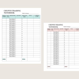 Crypto Tracker | Trading Notebook | Investment Tracker - Etsy