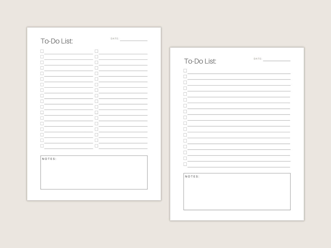 Simple To-do List Printable | Minimal to Do List | Printable Planner ...