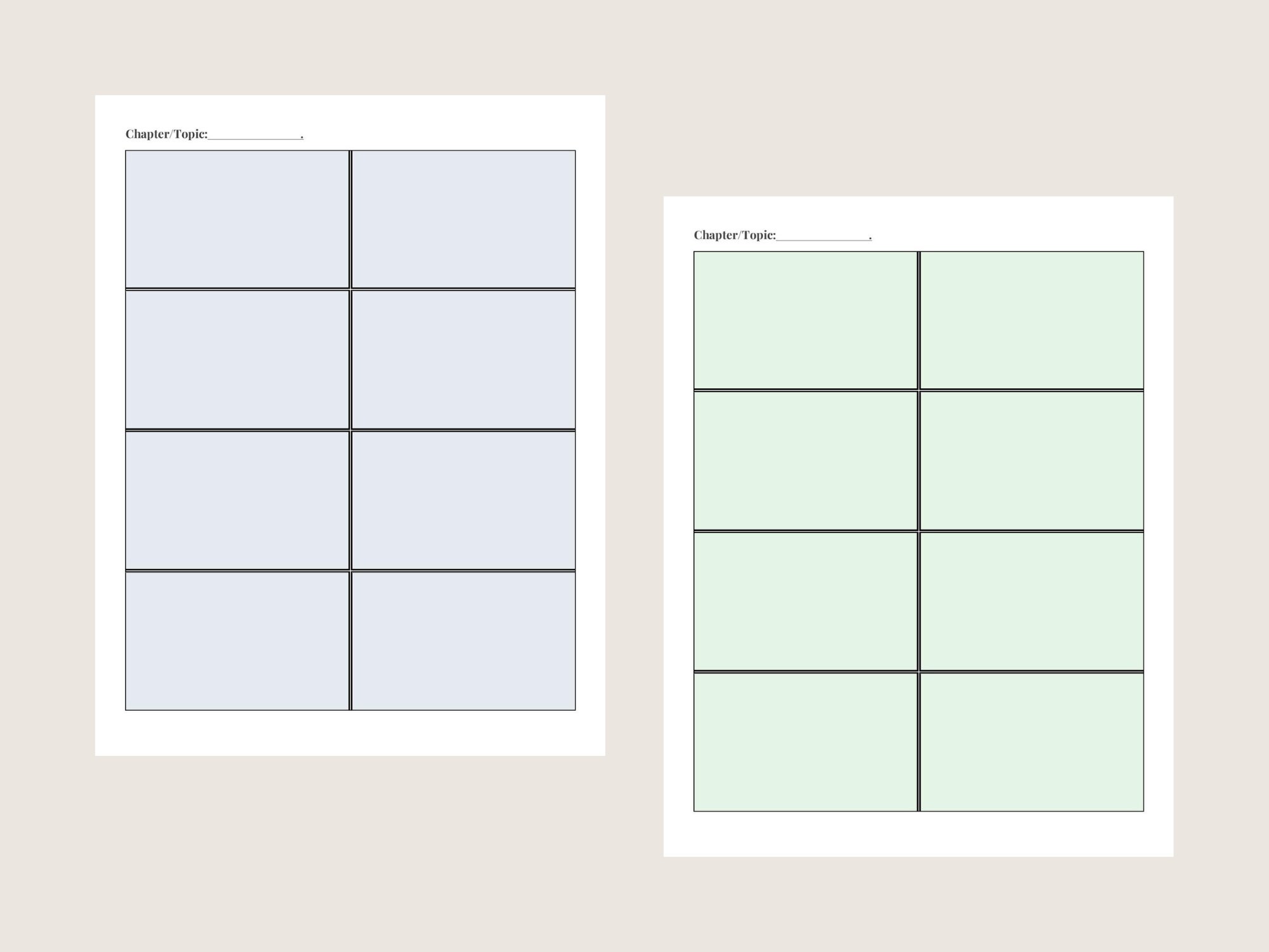 Printable Flashcards | Editable Flashcards | 4 Blank Flashcards per ...