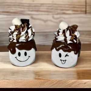 Faux Marshmallow Buddy, Smores, Fall/christmas Tiered Tray Decor, Fake ...