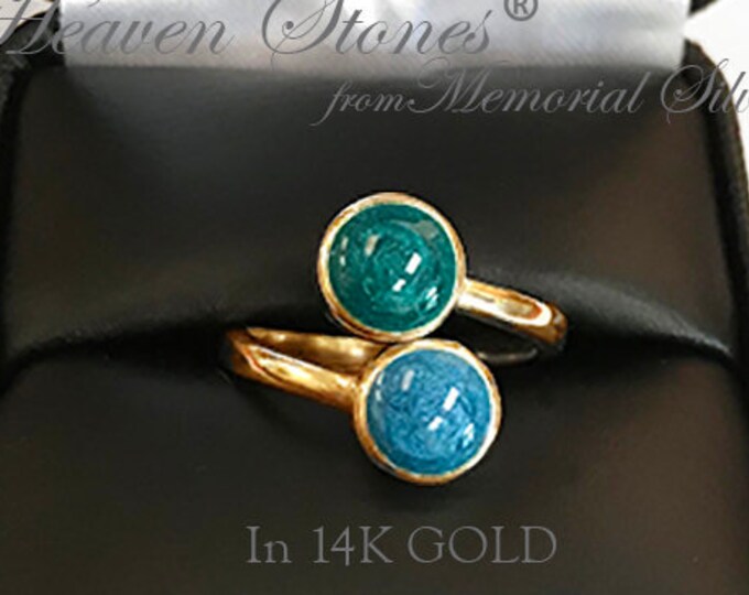 CREMATION RING 14K Solid GOLD Pet Cremation Ashes Ring Pet Loss Ring ...