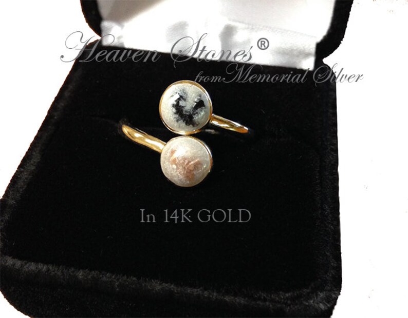 CREMATION RING 14K Solid GOLD Pet Cremation Ashes Ring Pet | Etsy