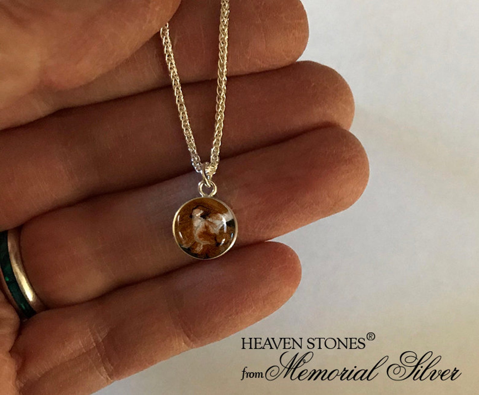STERLING CREMATION PENDANT 10mm Sterling Silver Pet Ashes - Etsy
