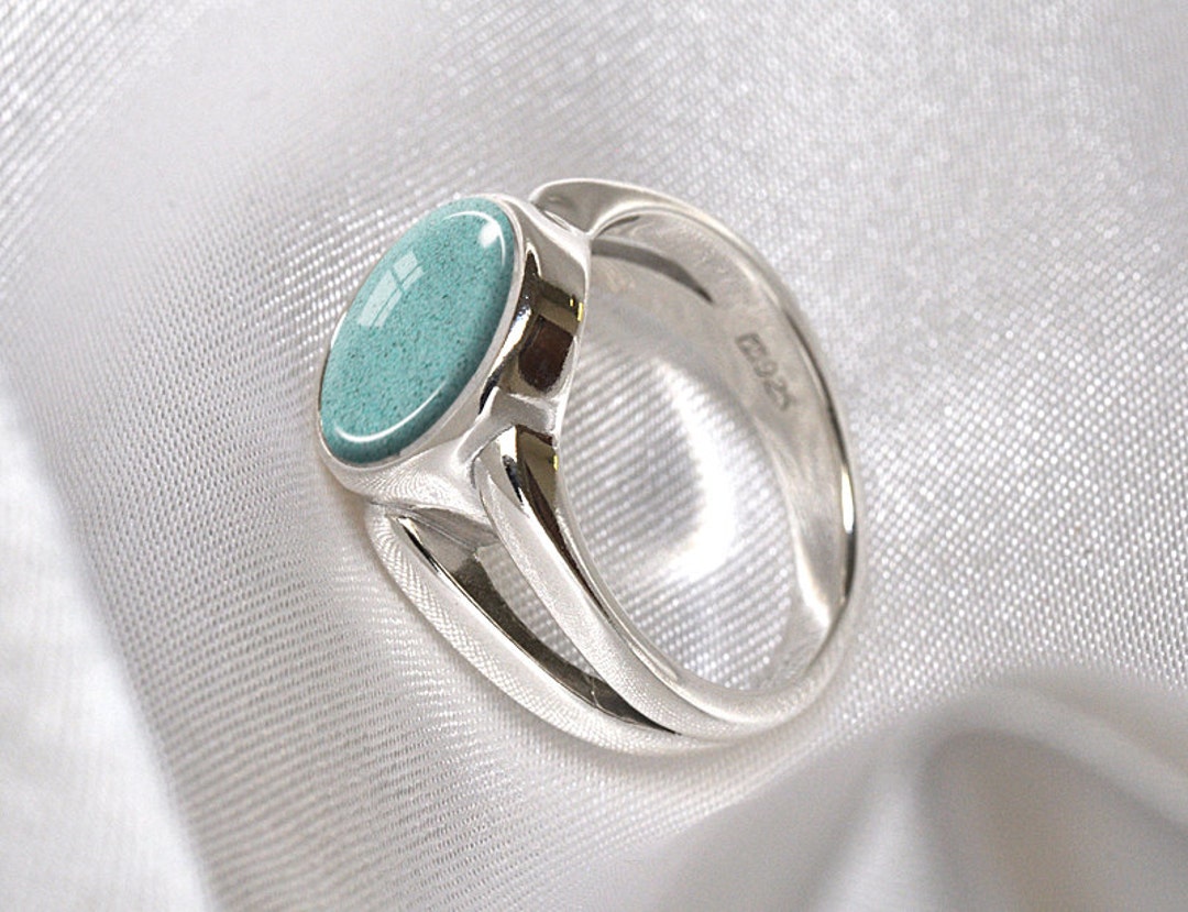 PET CREMATION Ring 925 Sterling Silver Cremation Ashes Dog Cat Horse ...