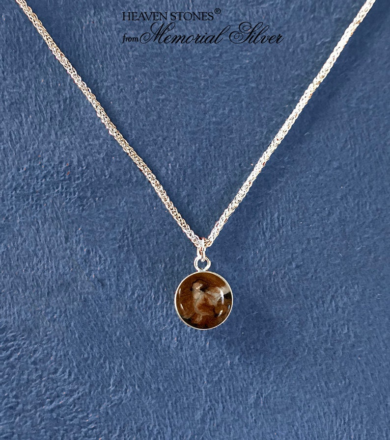STERLING CREMATION PENDANT 10mm Sterling Silver Pet Ashes - Etsy