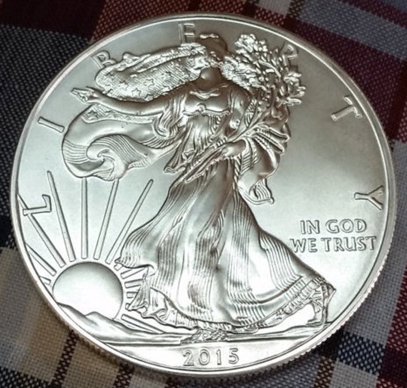 1 Oz .999 Pure Silver American Silver Eagle Coin Ring | Etsy