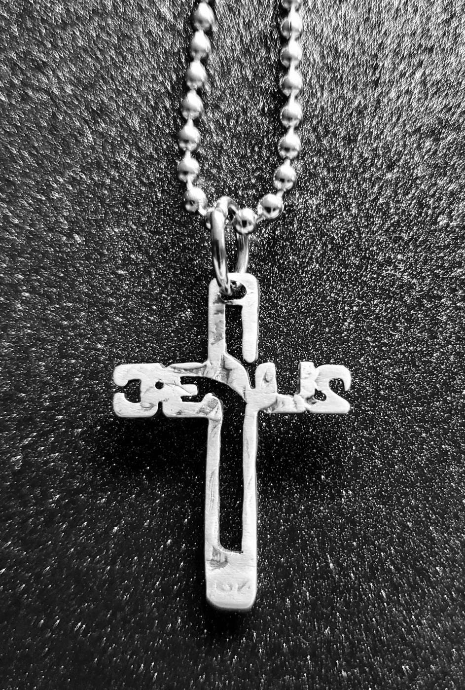 Jesus Cross Silver Pendant - Etsy