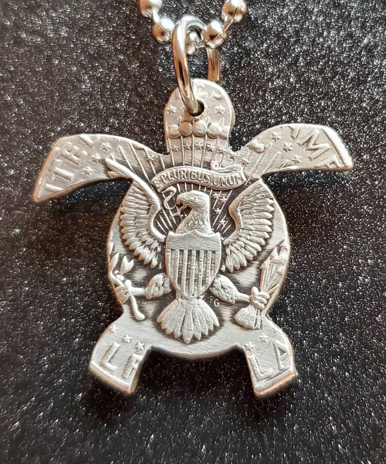 Sea Turtle Silver Pendant - Etsy