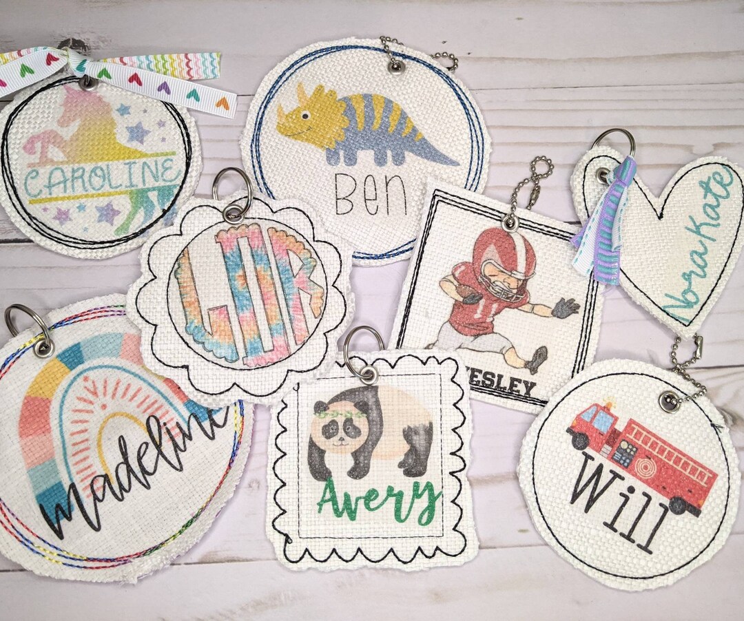 Backpack Bag Tag for Lunch Box With Name and Character of Choice ...