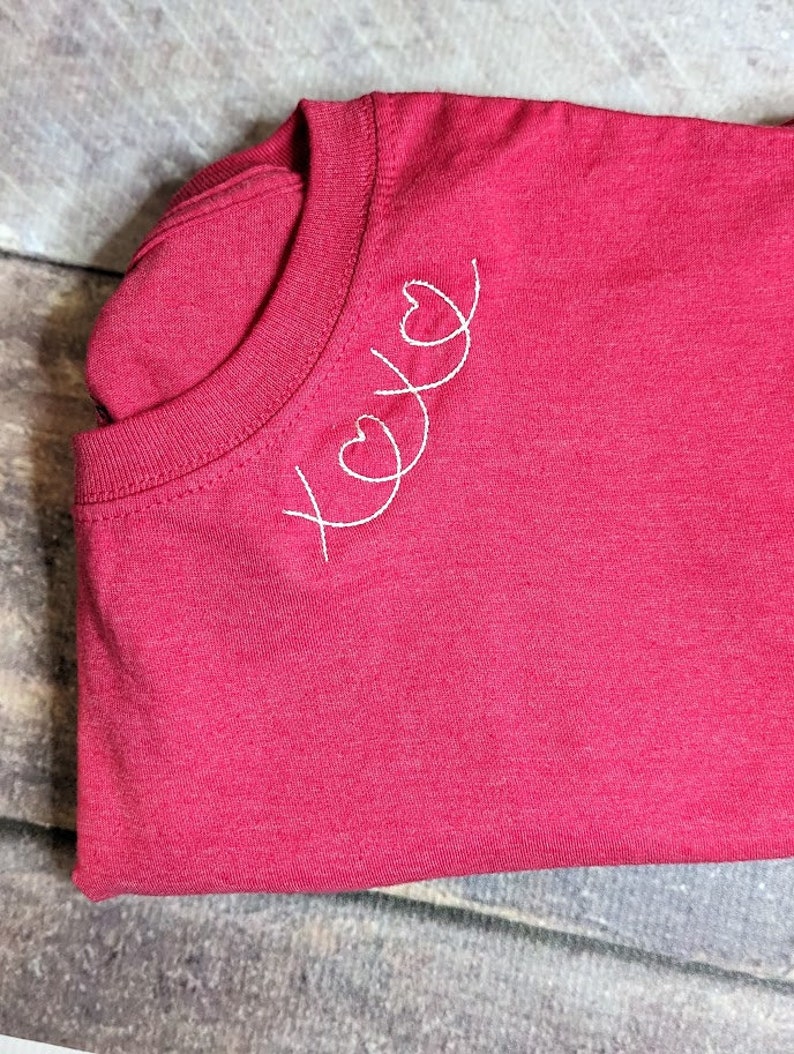 Xoxo Valentines Collar Embroidery Digital Design File - Etsy