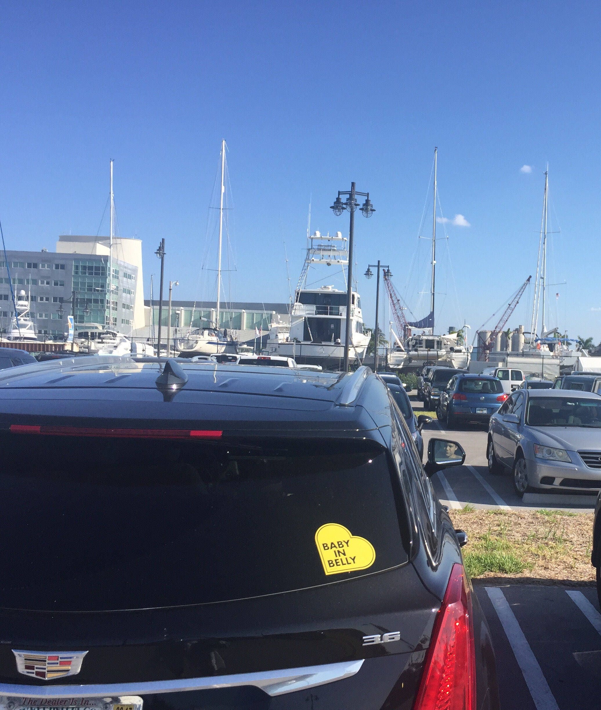 BABY in BELLY STICKER for Car Window. Pregnant on Board Driver. Bump on ...