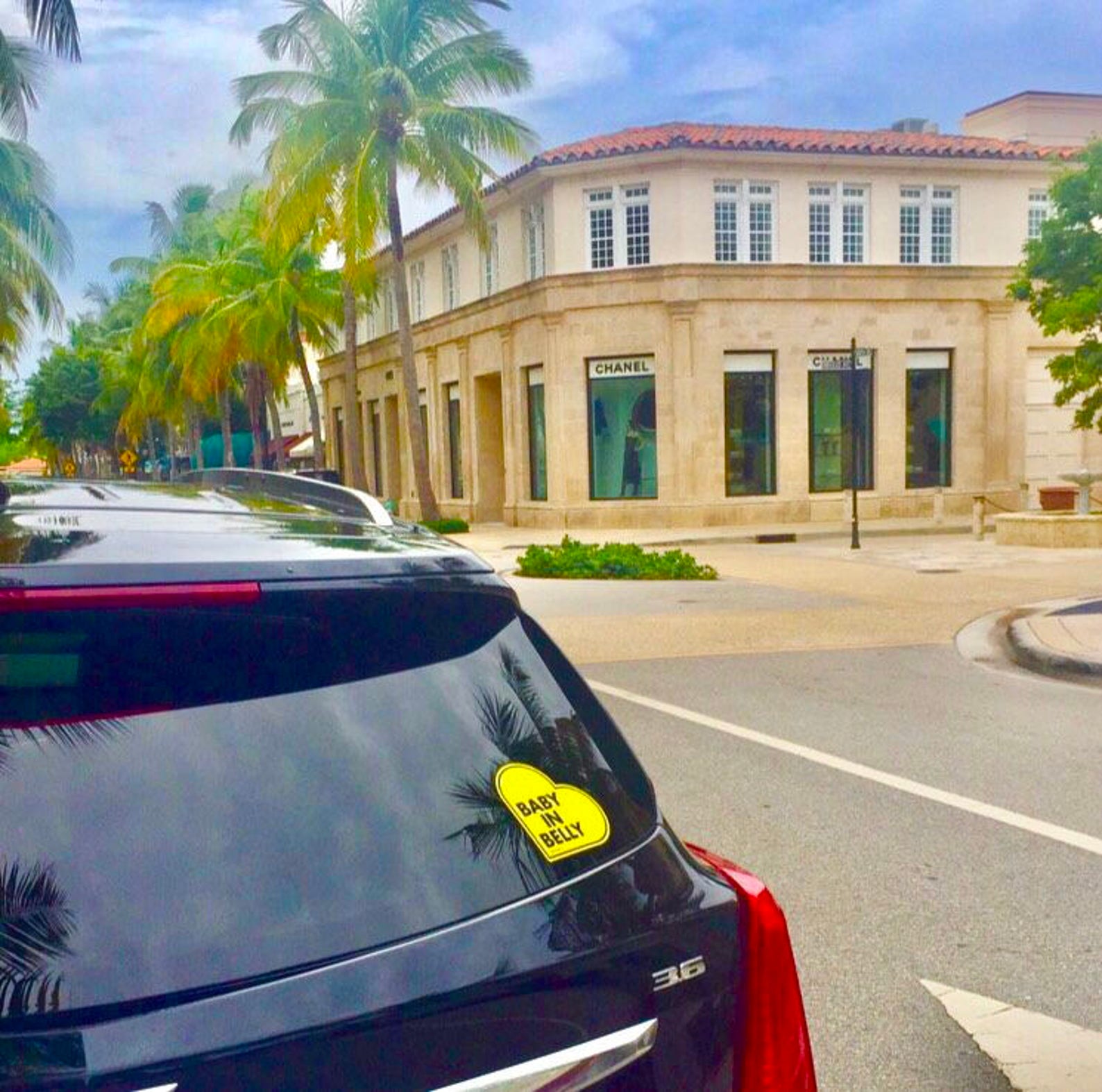 BABY in BELLY STICKER for Car Window. Pregnant on Board Driver. Bump on ...