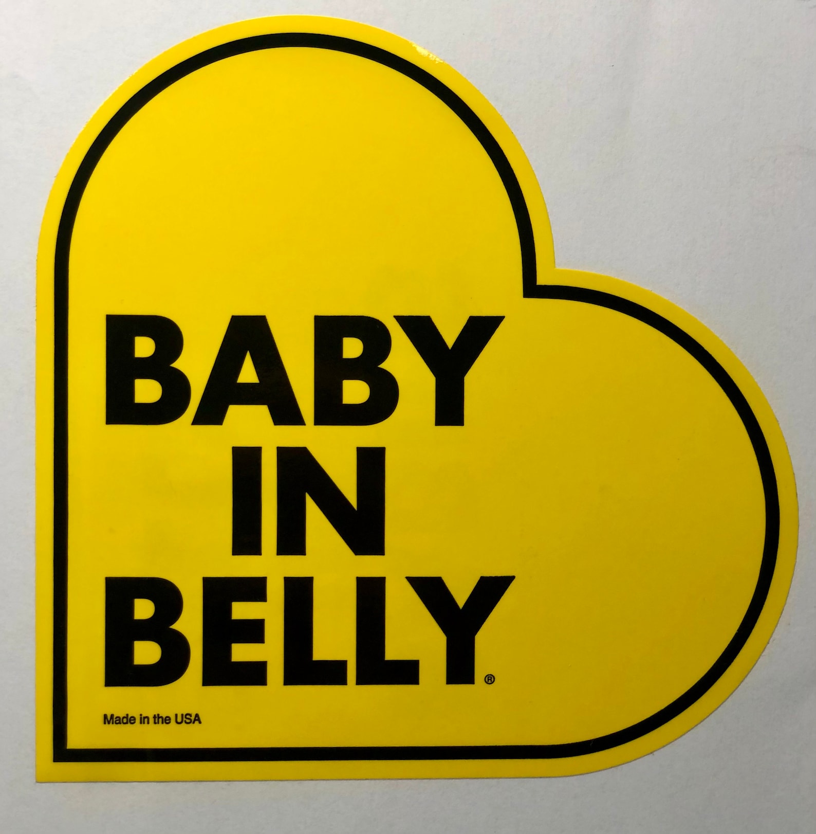 BABY in BELLY STICKER for Car Window. Pregnant on Board Driver. Bump on ...