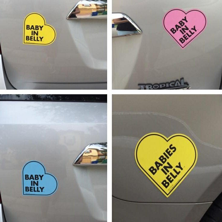 BABY in BELLY MAGNET for Pregnant on Board Car Driver. Bump on Board in ...