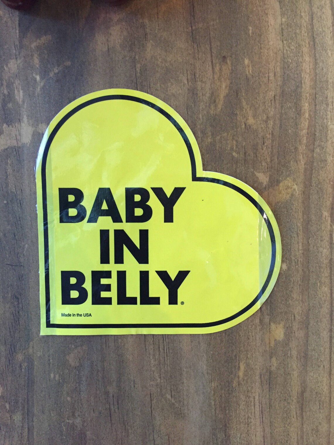 BABY in BELLY STICKER for Car Window. Pregnant on Board Driver. Bump on ...