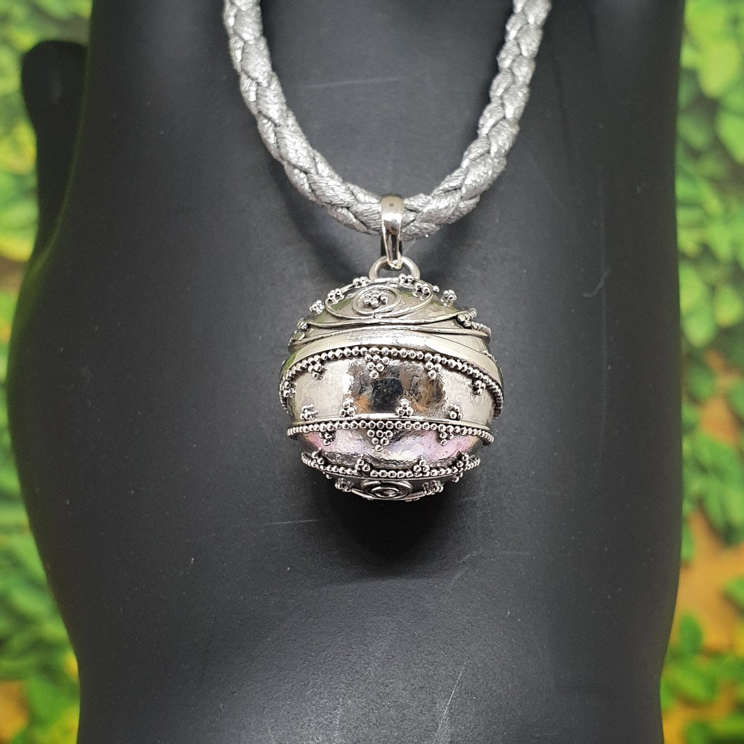 Sterling Silver Angel Caller Pendant 16mm | Harmony Ball Chime Necklace ...