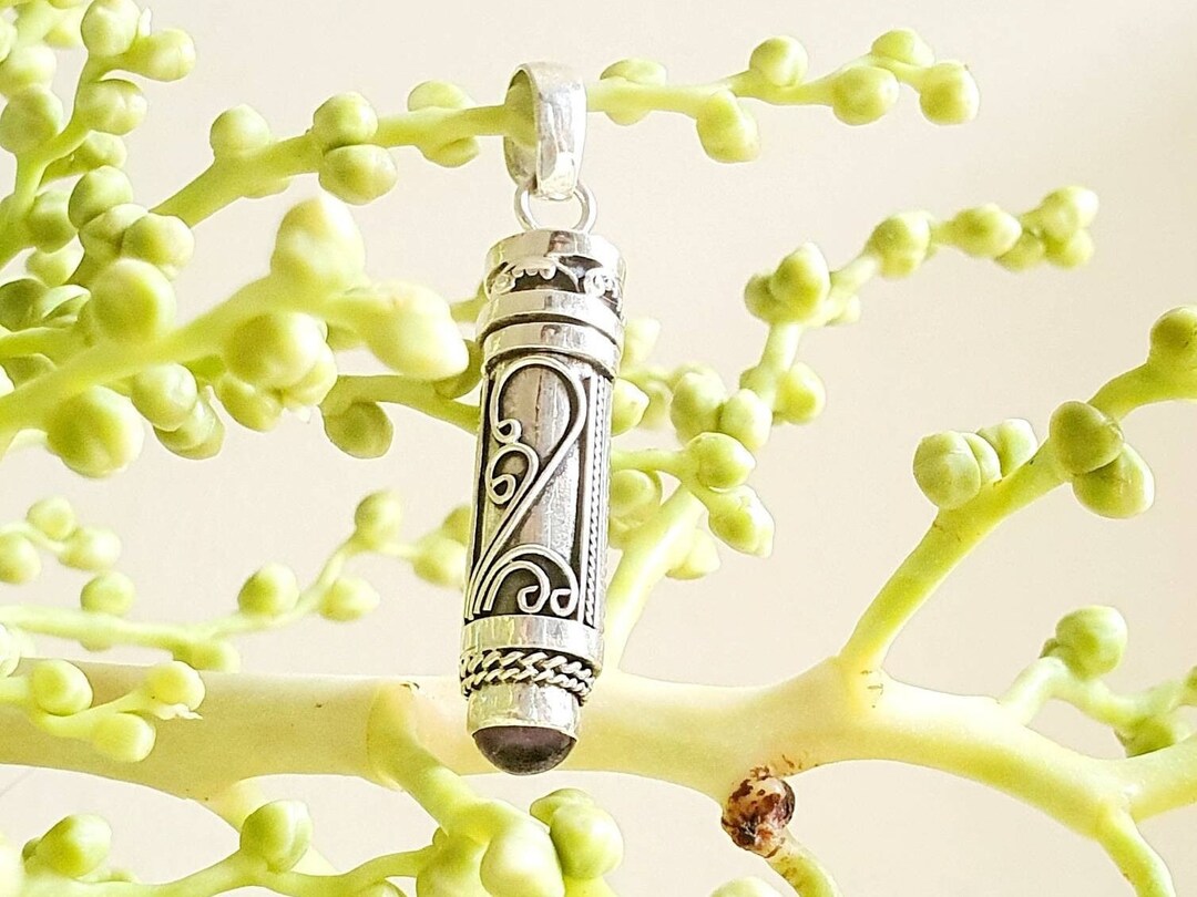 Silver Poison Box Pendant, Locket Cremation Necklace, Nitroglycerin ...
