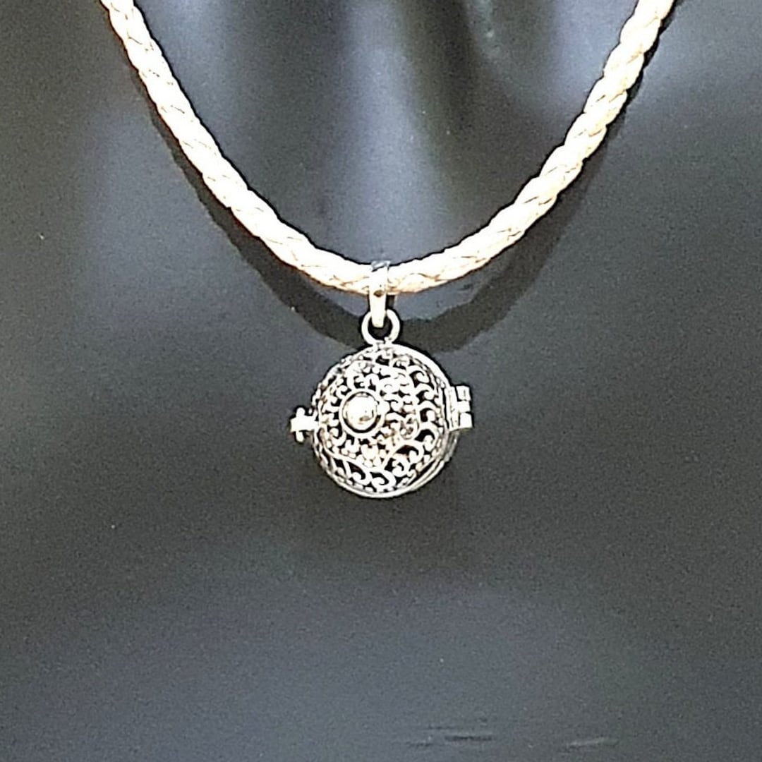 Sterling Silver Pregnancy Necklace: Bali Harmony Ball, Expectant Mom ...