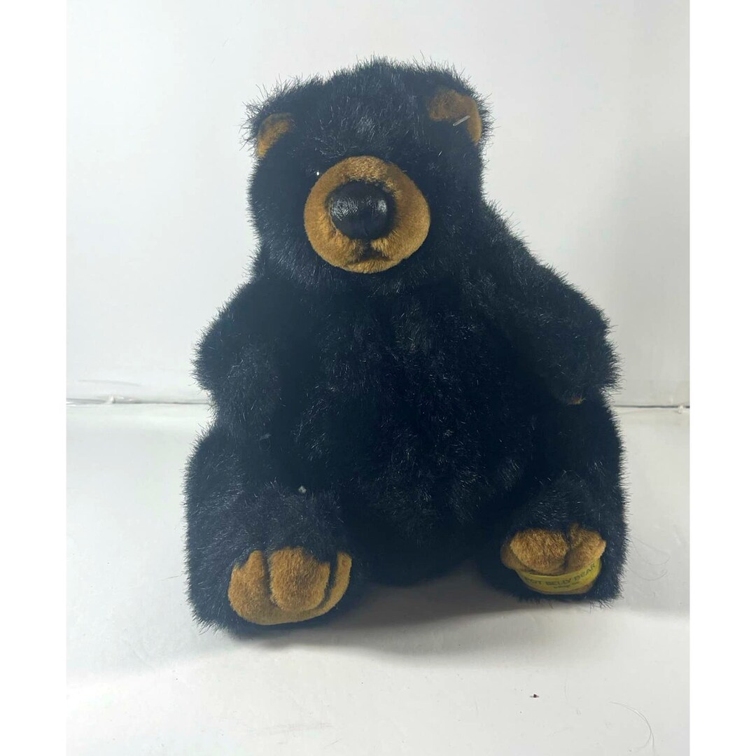 Fancy Zoo Pot Belly Bear 8 Plush Stuffed Animal Black Vintage - Etsy