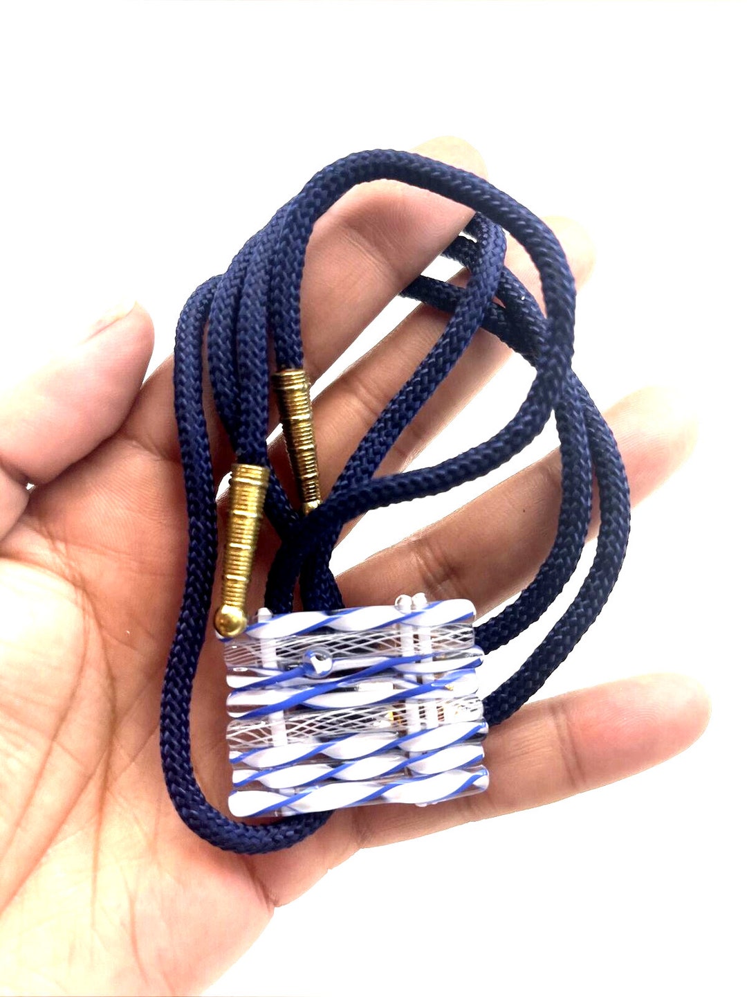 Bolo String Tie Western Cowboy 1970s Modernist Abstract Art Glass Rodeo ...