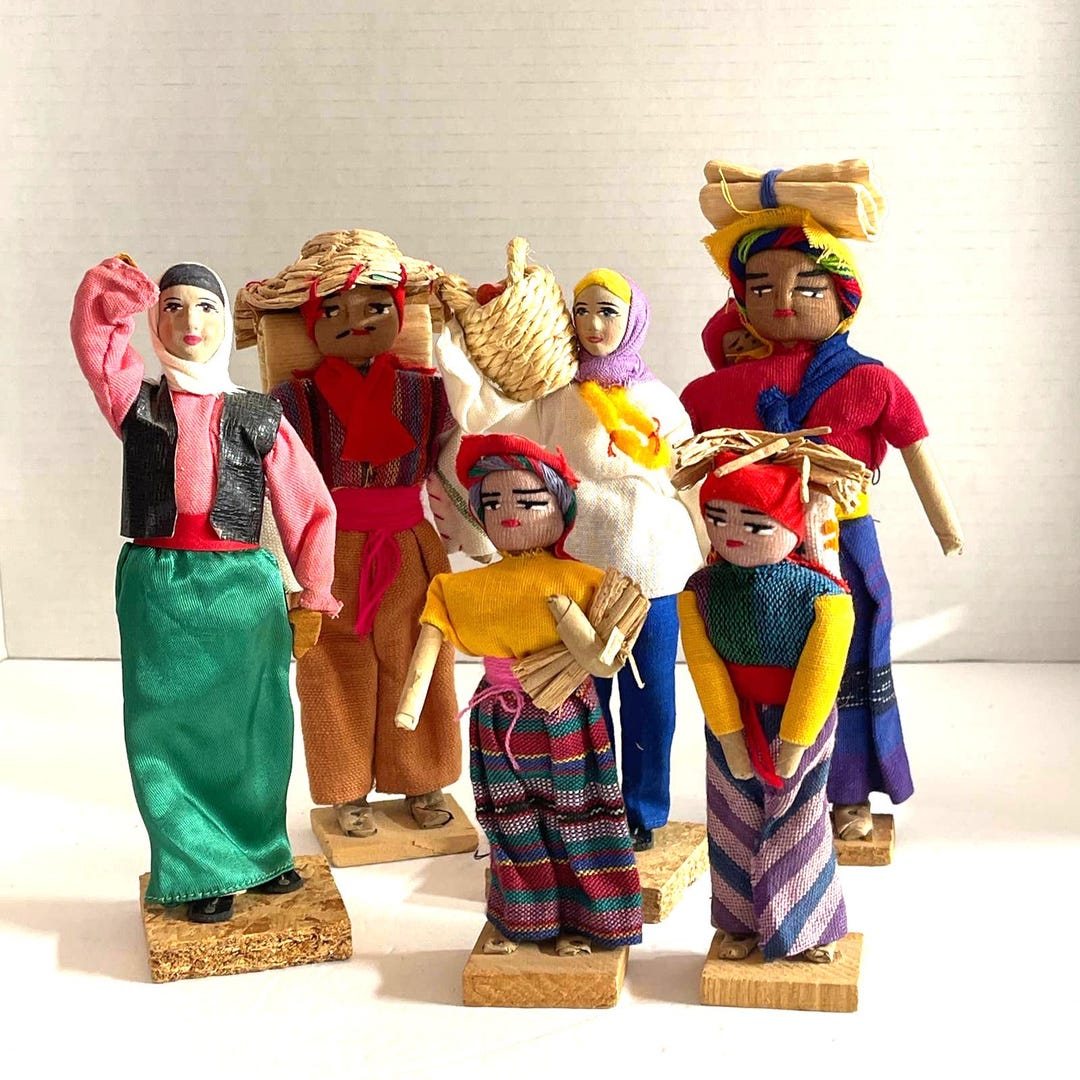 Vintage Sabra Folk Doll Figure “female Farmer Family” Handmade in ...