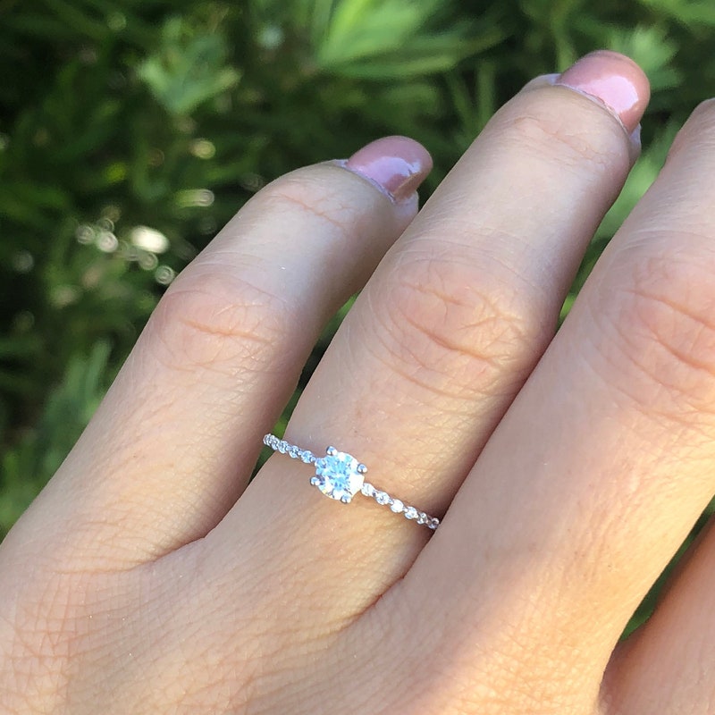 Small Diamond Ring - Etsy