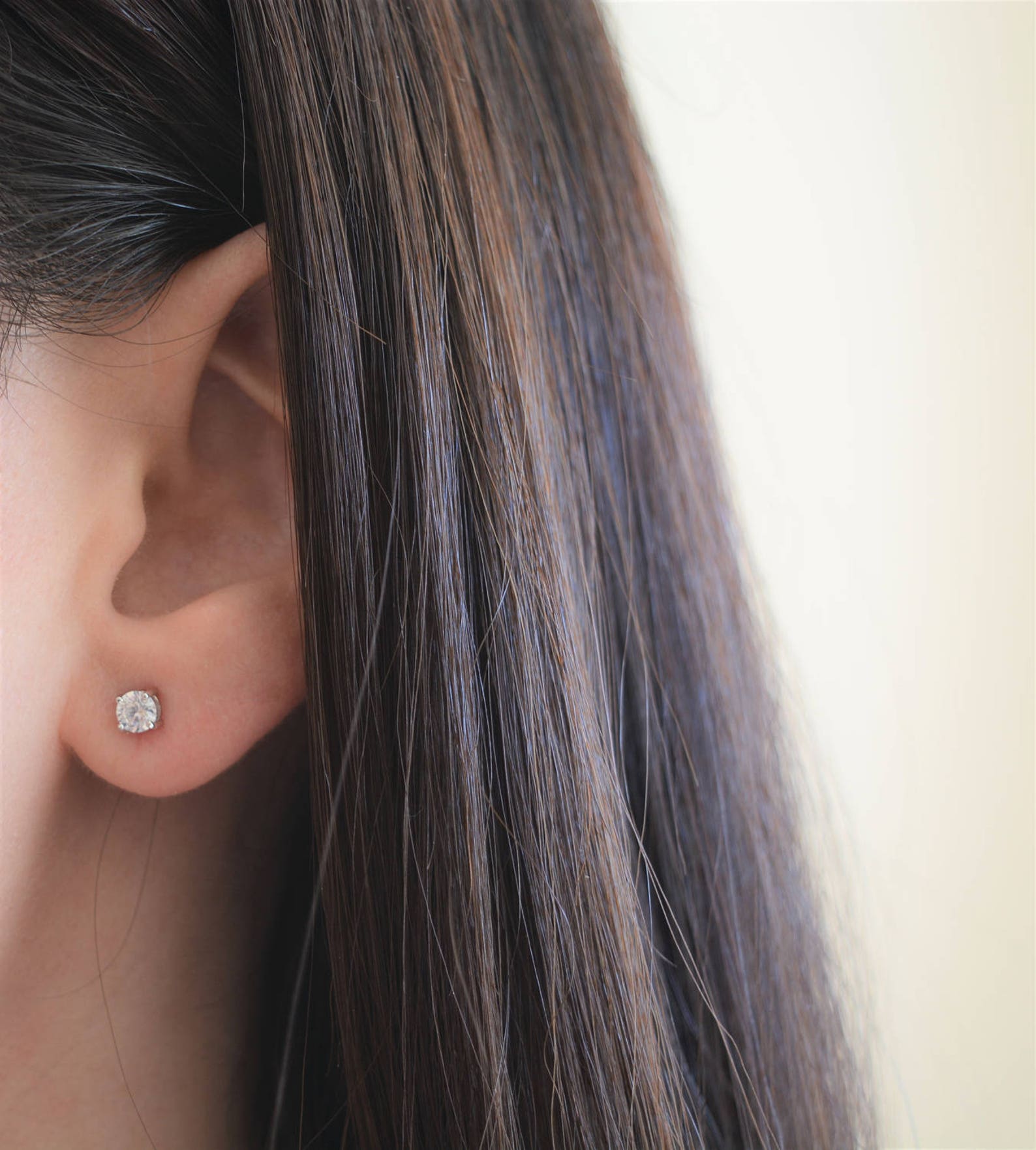 Sterling Silver Stud Earrings. Premium Quality Cz Small Studs. - Etsy