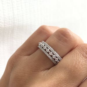 Sterling Silver Stacking Ring Set. Eternity Ring Set. Sterling Silver ...