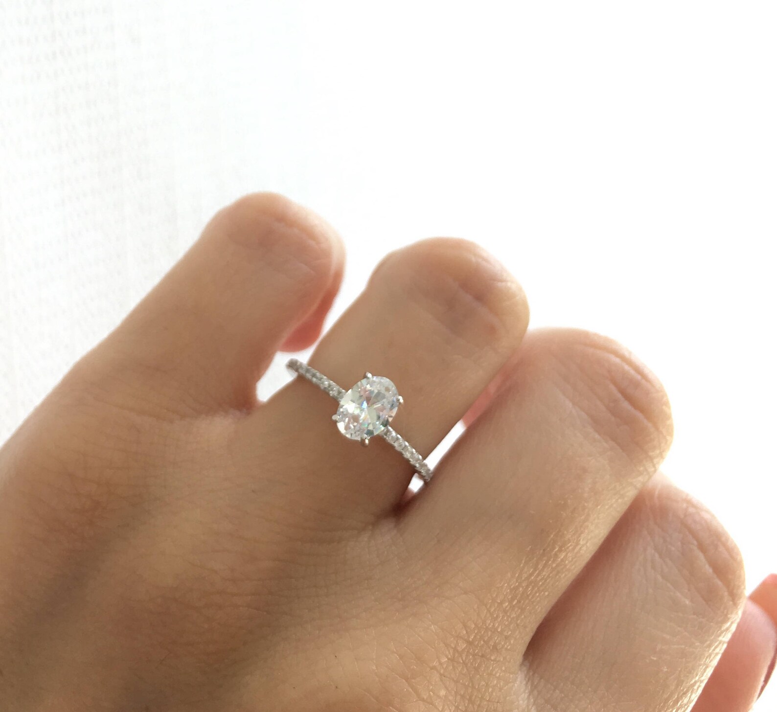 Sterling Silver Rhodium Plated Wedding Set, Packed in A Luxury Gift Box ...