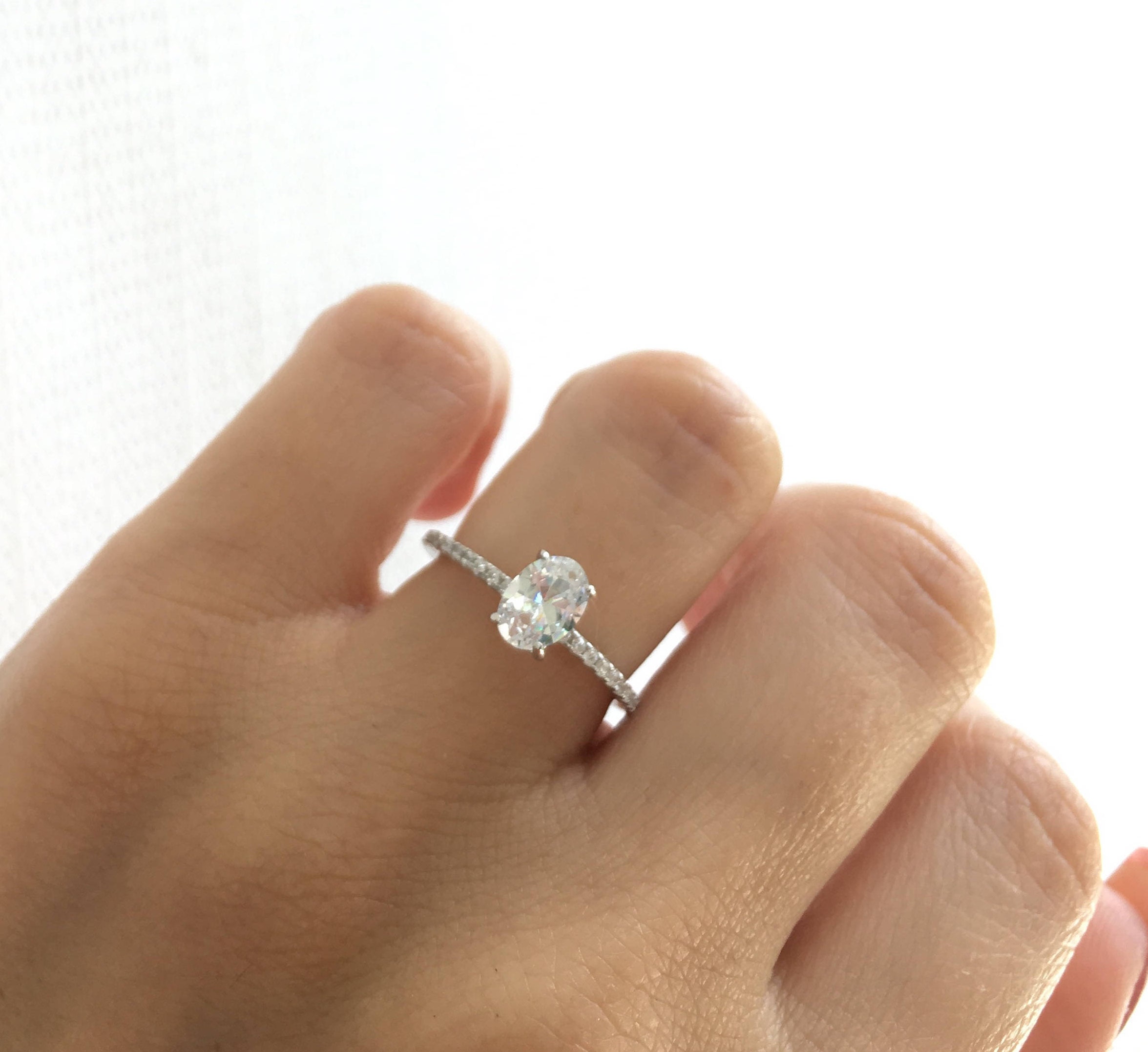 Sterling Silver Rhodium Plated Wedding Set Packed in A Luxury - Etsy