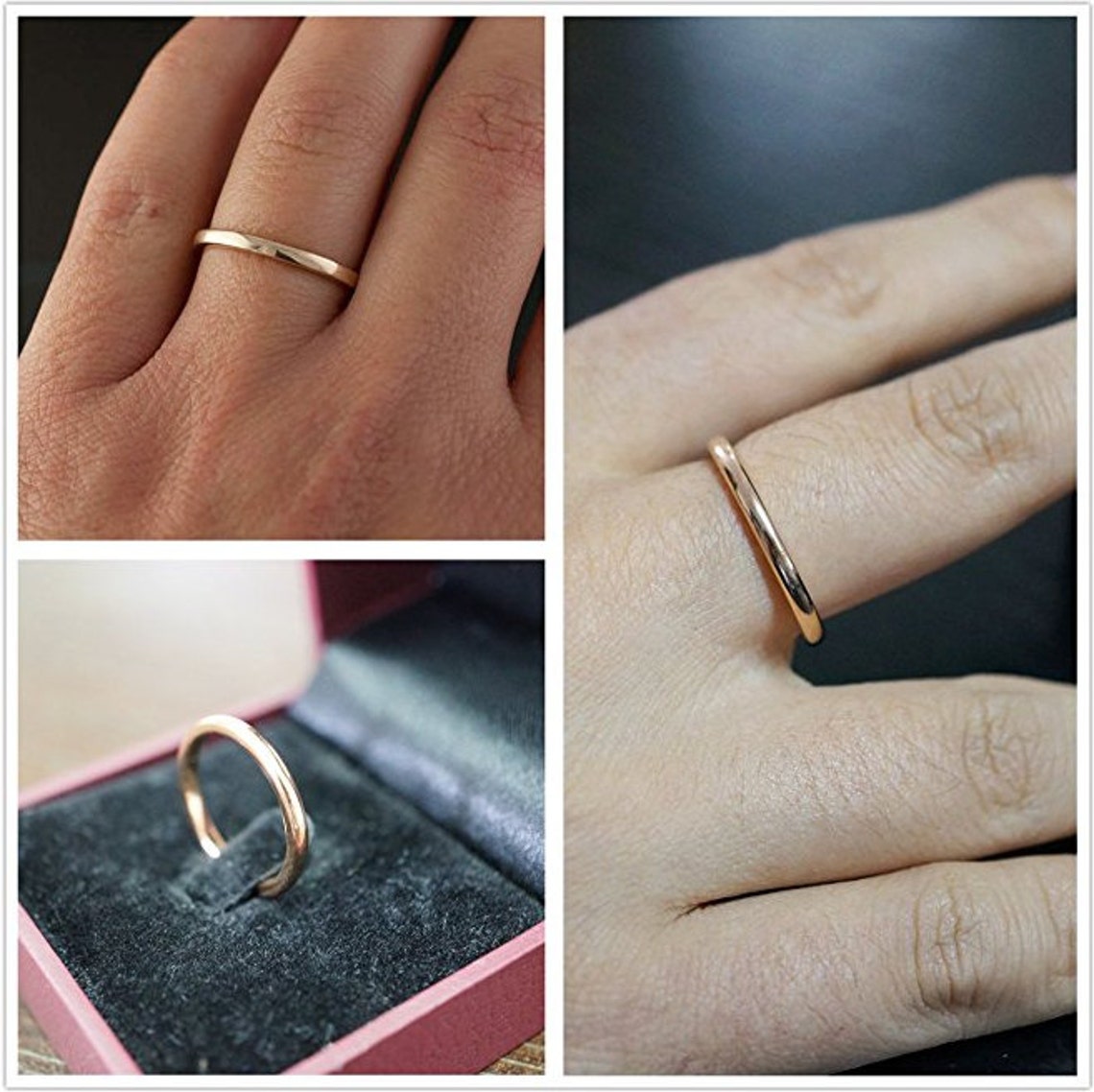 Simple Band Ring. Sterling Silver 2mm Band Ring. Stackable Ring ...