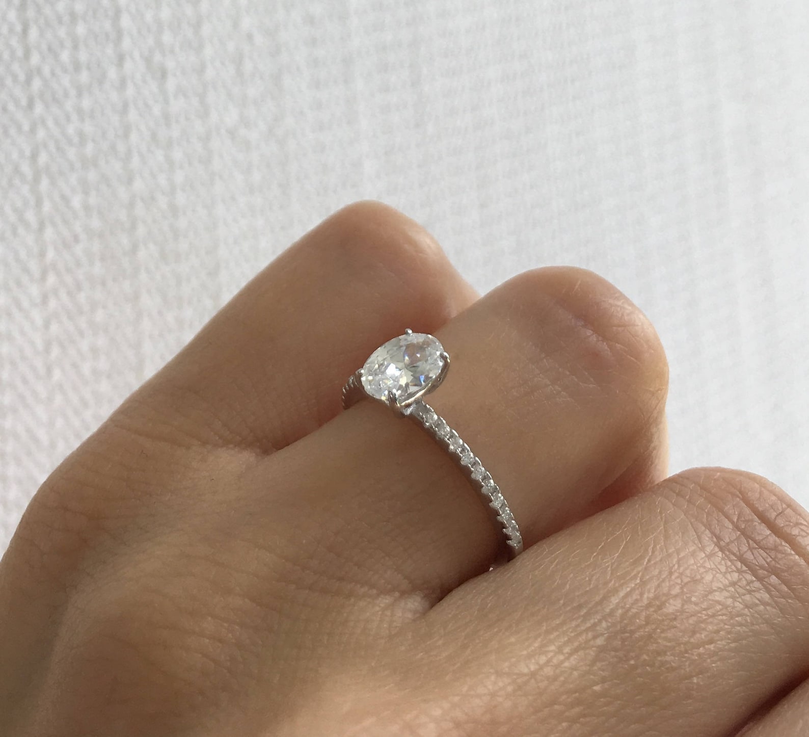 Sterling Silver Rhodium Plated Wedding Set, Packed in A Luxury Gift Box ...