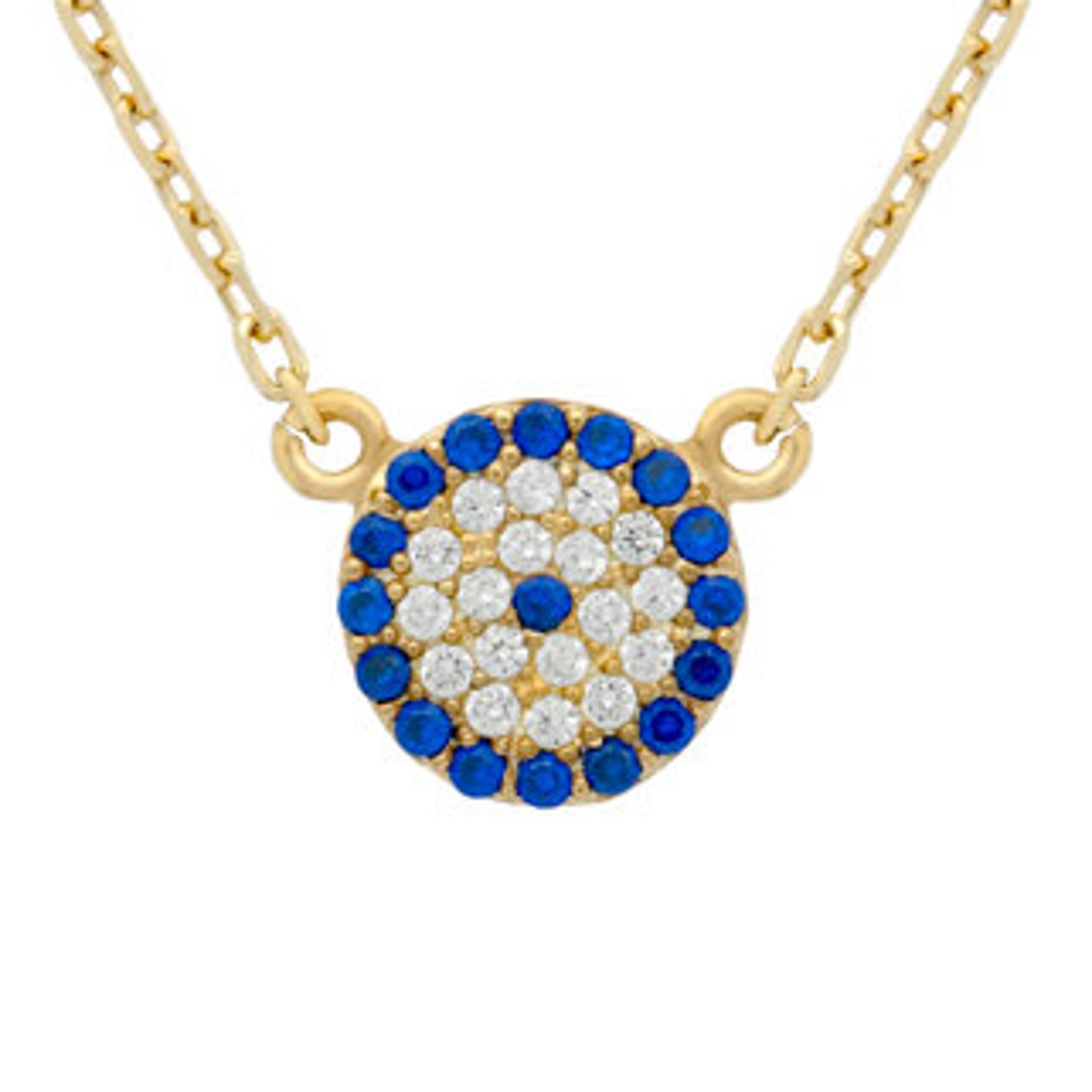 Evil Eye Silver Necklace. Evil Eye Disc Necklace. Evil Eye Round ...