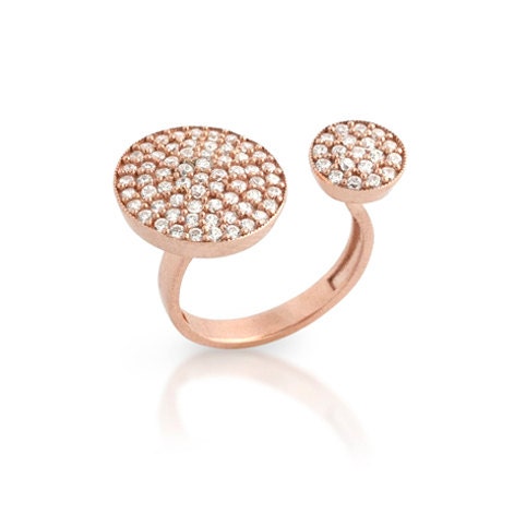 Double Disc Adjustable Ring, Circle Ring, Double Disc Ring, Double ...