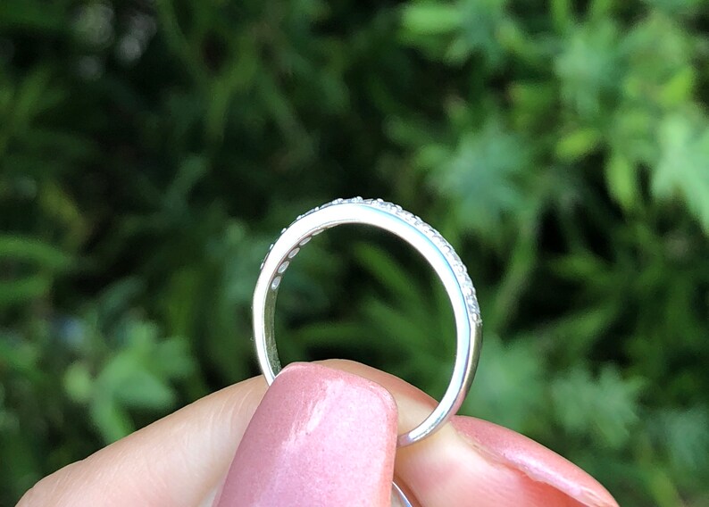 Classic Round Cut Wedding Ring Set. Sterling Silver Wedding | Etsy