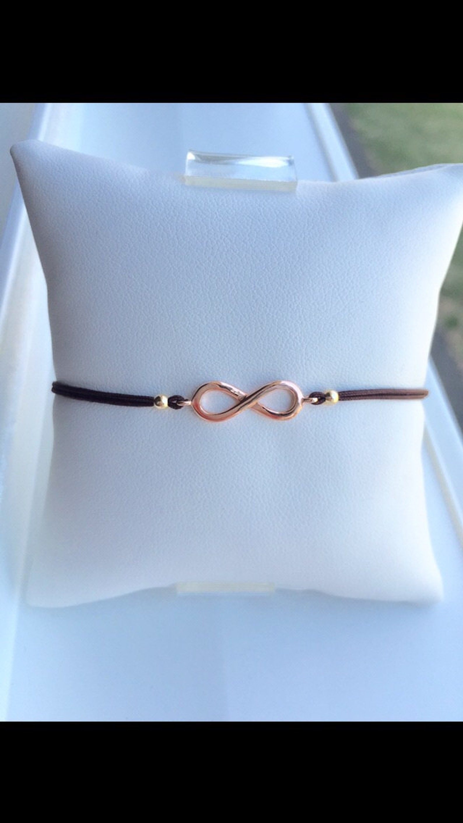 Infinity Bracelet. Infinity Sting Rose Gold Bracelet. Infinity Brown ...