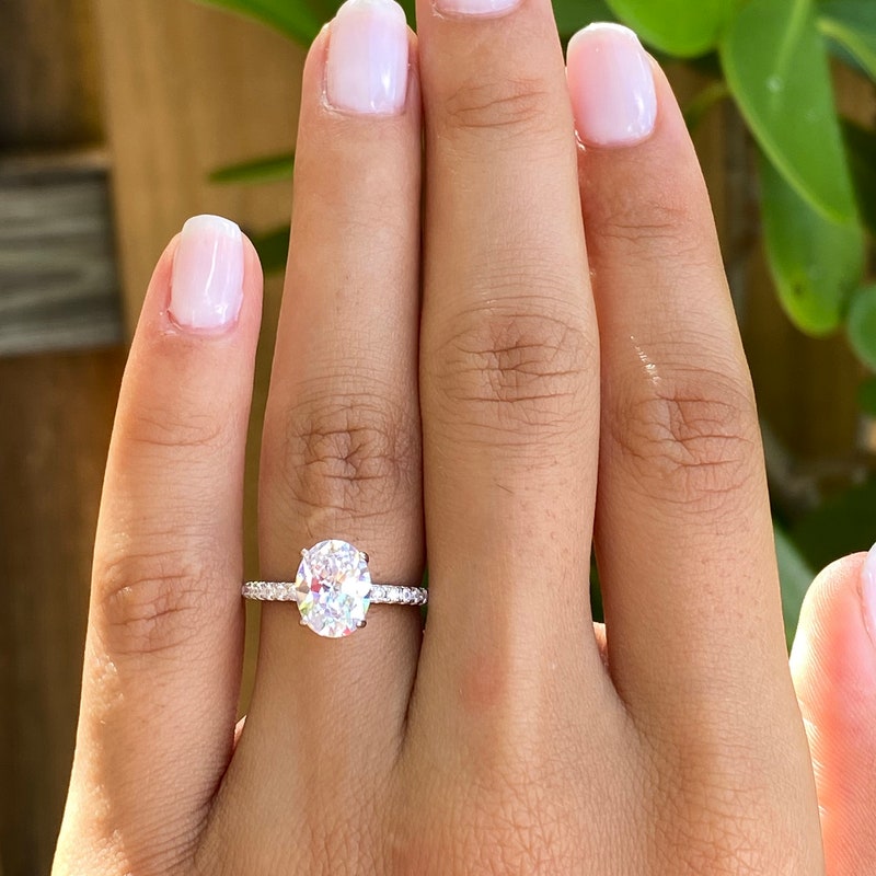 2.25 Ct Oval Moissanite - Etsy