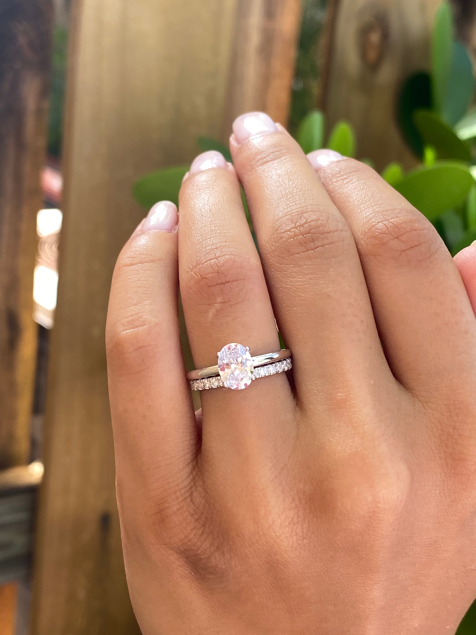 Oval Engagement Ring. Sterling Silver Wedding Rings. High - Etsy