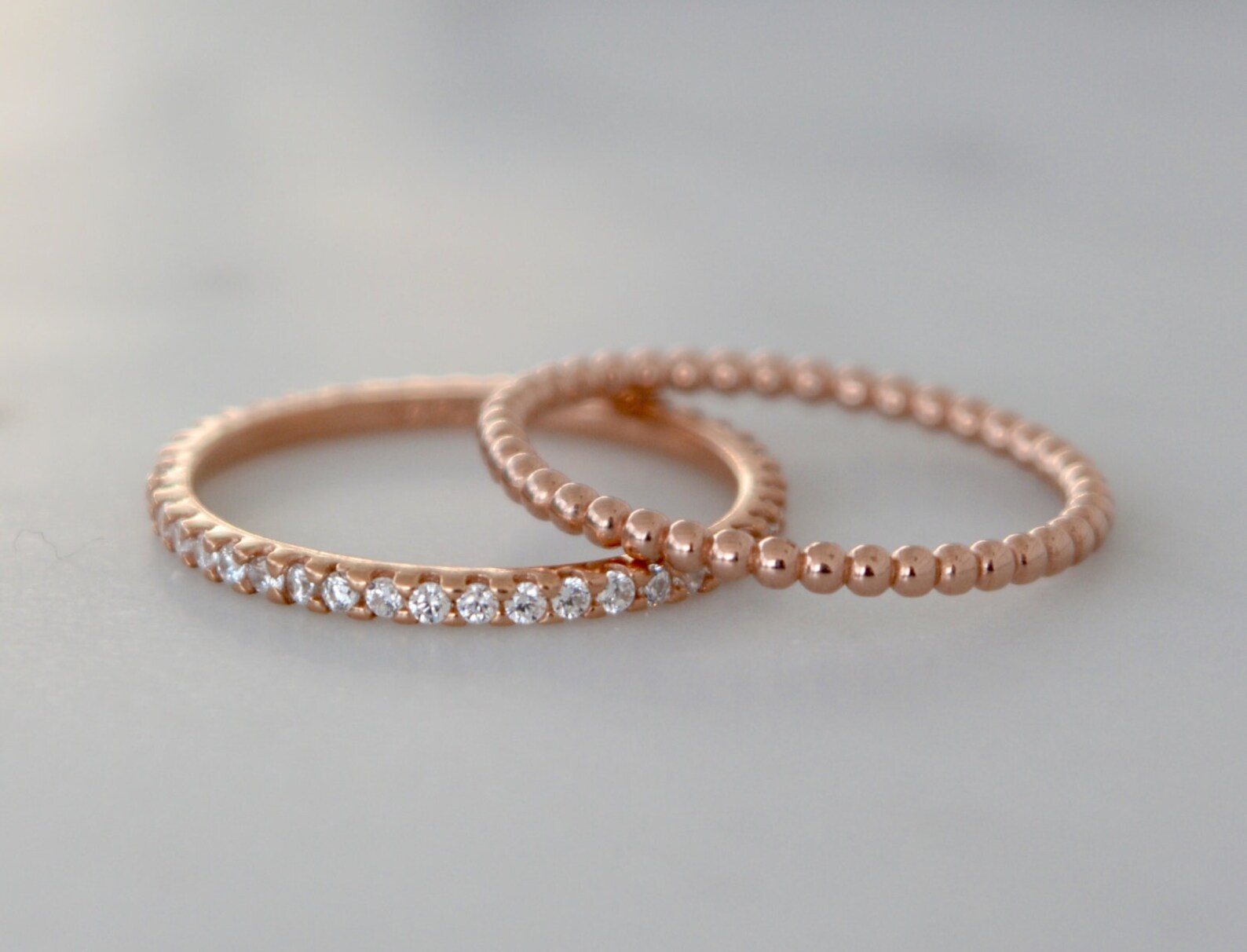 Beautiful Eternity Ring Set. Eternity Band Ring Set. Set of - Etsy